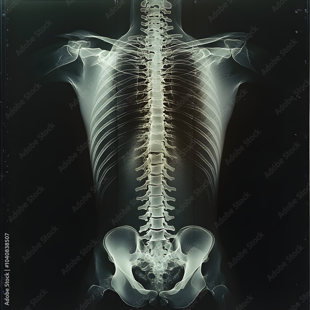 High-Resolution Radiographic X-ray Showcasing Human Chest Anatomy with ...
