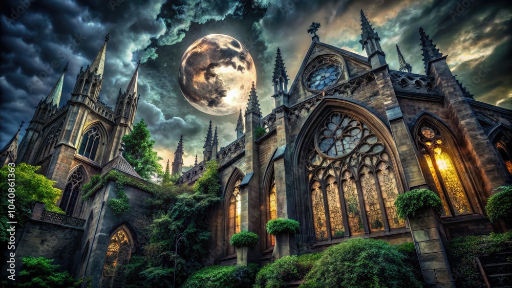 Dark, looming arches and ghastly gargoyles comprise a Gothic ...