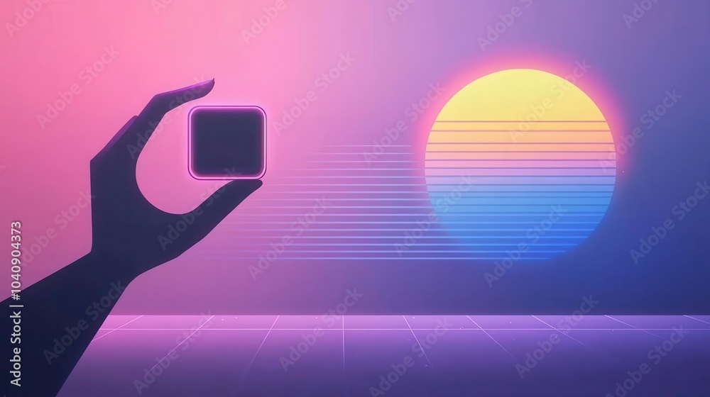 Retroinspired landing page with 80s neon lights and pixelated fonts for ...