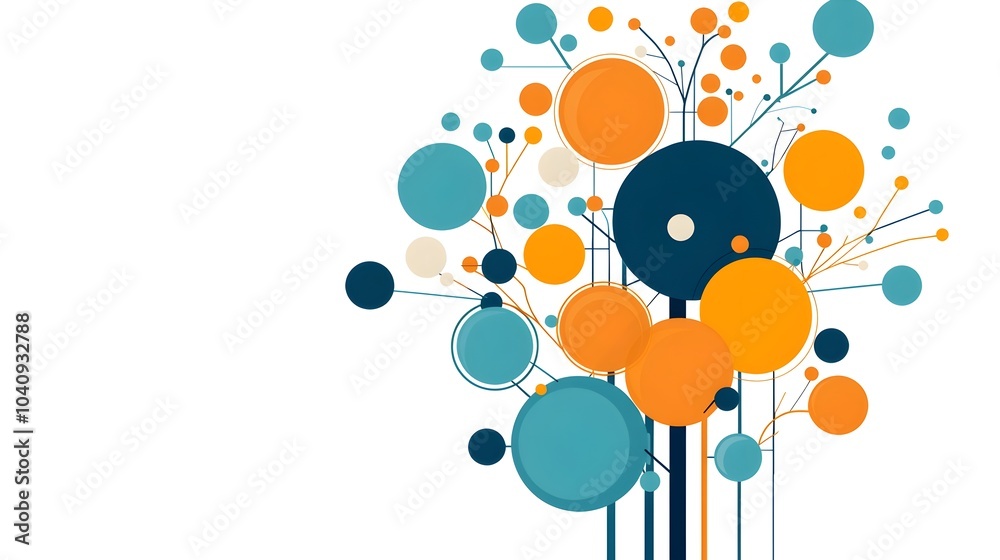 Data bubbles expanding into a tree like structure visualizing the ...