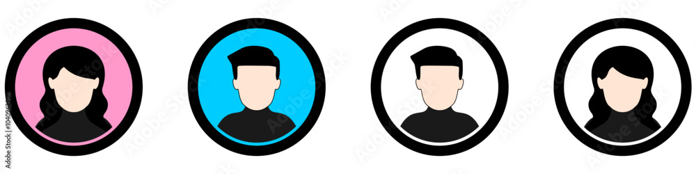 gender profile, user avatar, picture for unknown or anonymous ...