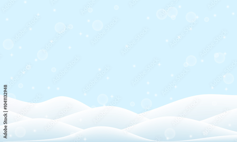 Snow border podium, 3d vector background. Winter snow mountain sale ...