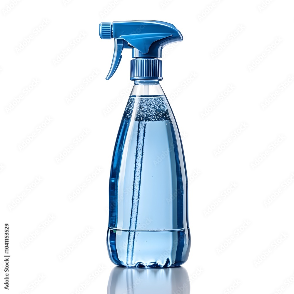 Spray bottle filled with cleaning solution or disinfectant liquid ...