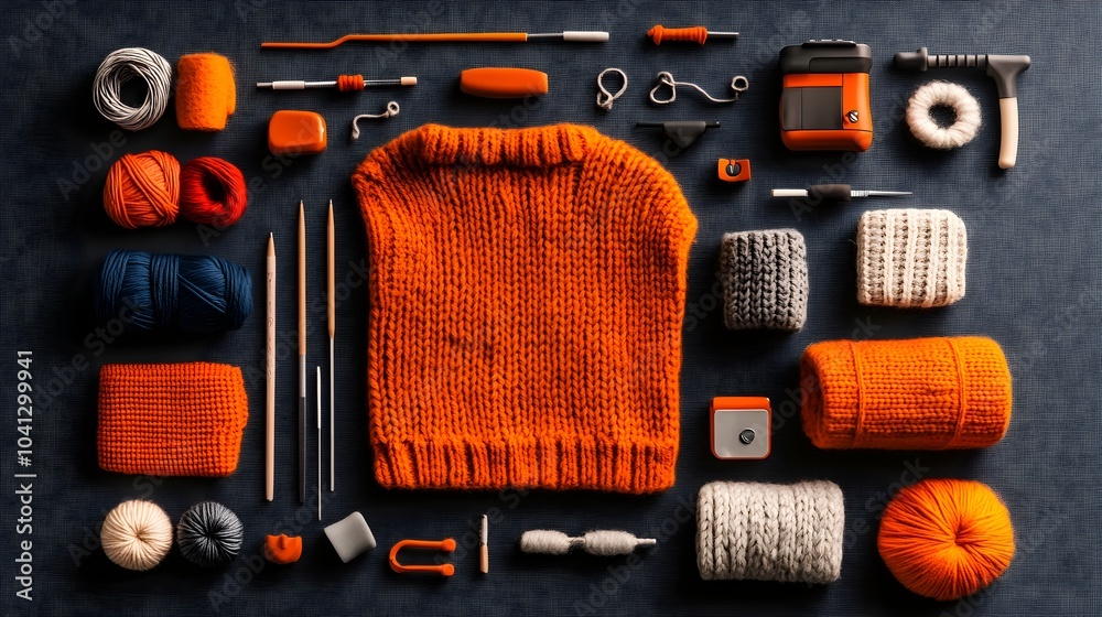 Detailed cross section showcasing the various elements of a knitting ...