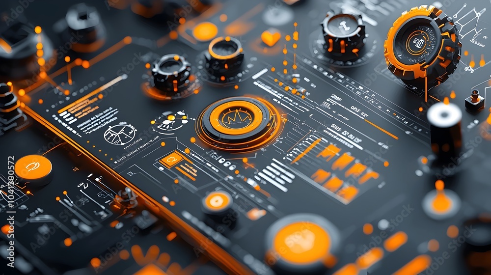 Detailed Cross Section View of a Comprehensive Financial Dashboard ...