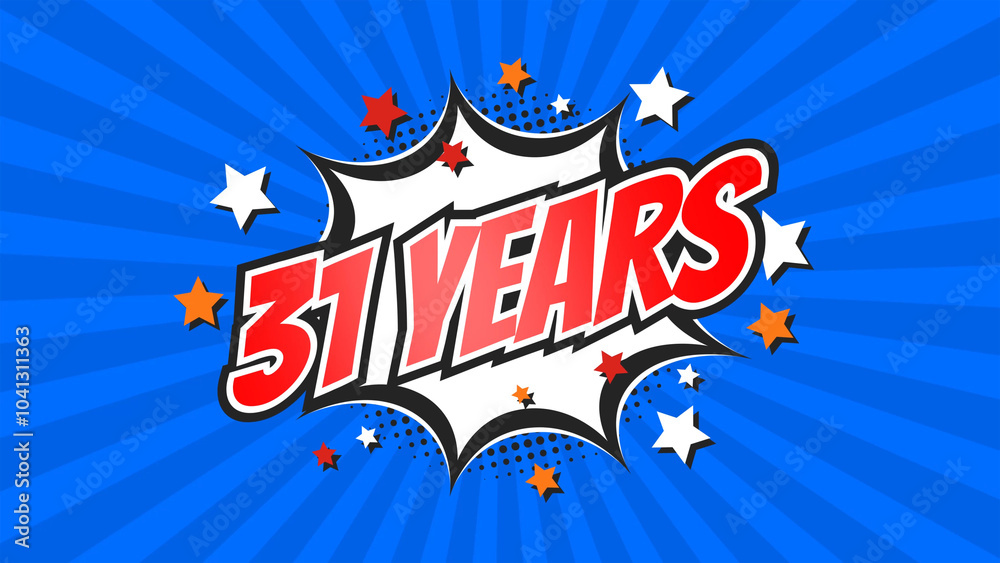 Celebratory animation for 31st thirty-first anniversary - 31 thirty-one ...