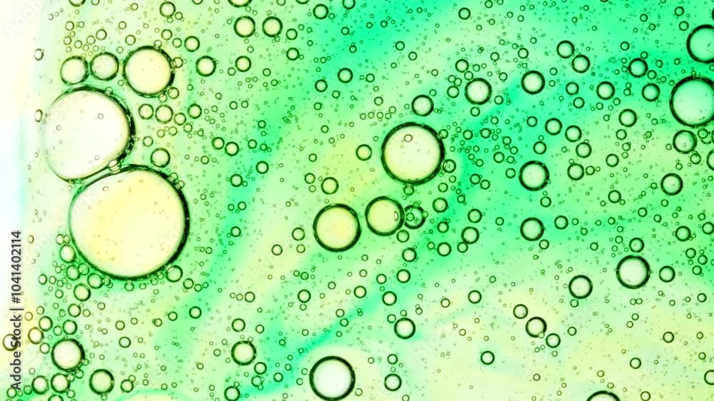 Transparent Colorful Paint Cosmetic Gel Fluid With Molecule Bubbles ...