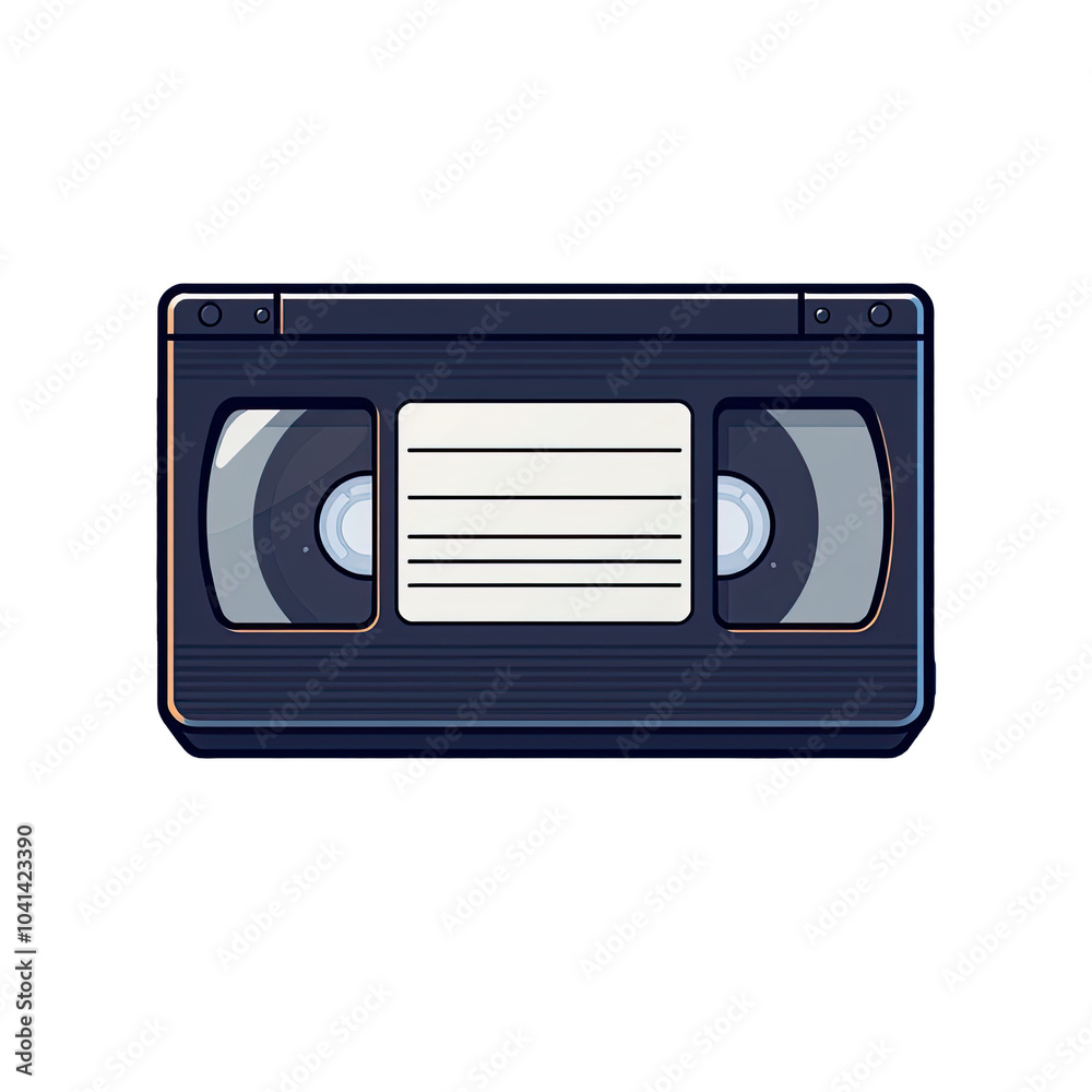 Embrace Nostalgia: A Classic VHS Tape Immersed in 80s Style. This ...