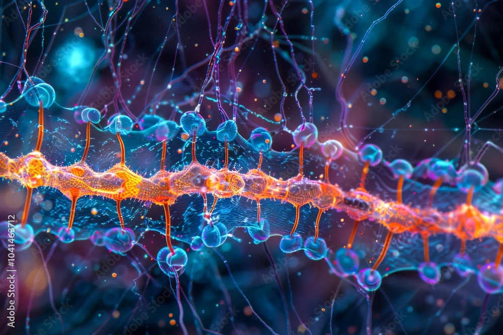 Synaptic Vesicle Docking: A close-up of synaptic vesicles docking at ...