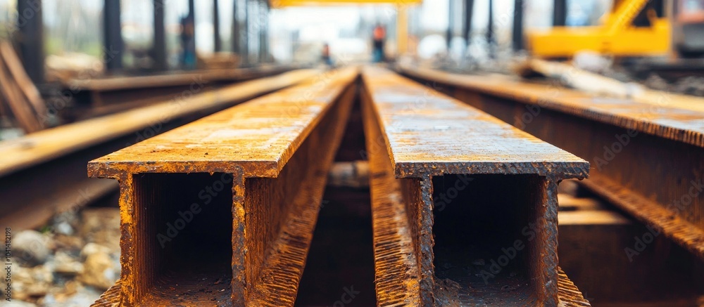 Iron Rafters For The Construction Of Columns And Beams In A Housing ...