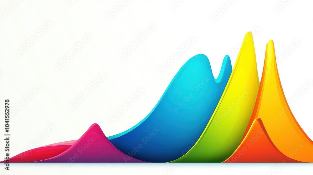 Yield curve stock graph, interest rate theme, cartoon drawing ...