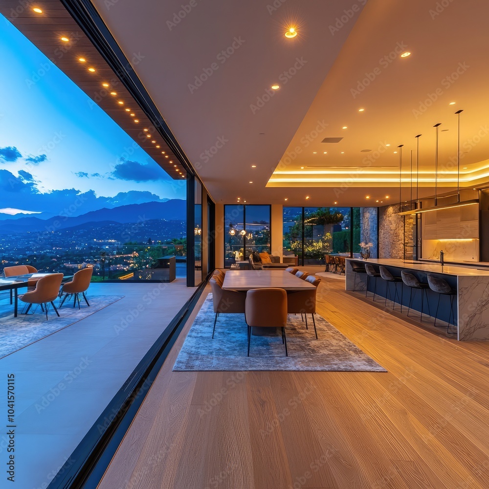 Luxury hillside home with panoramic views and open floor plan, 8k ...