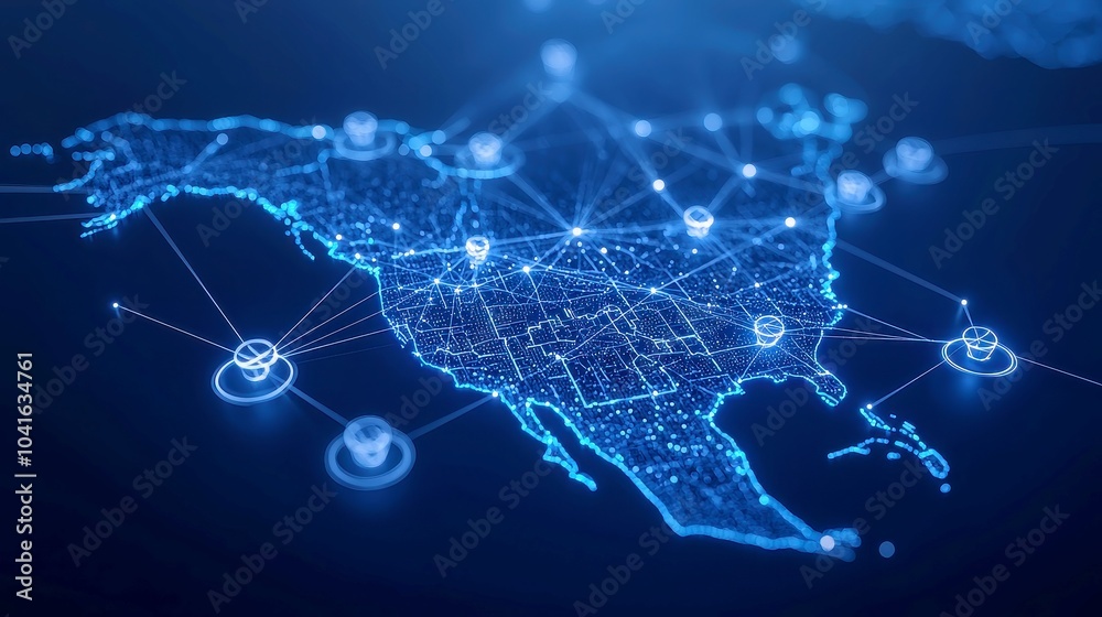 Germany Map with Animated City Connections, features a detailed map of ...