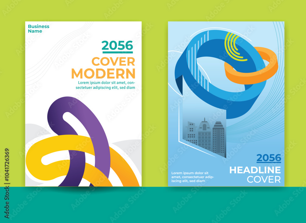 Cover template, annual report cover design, company profile design ...