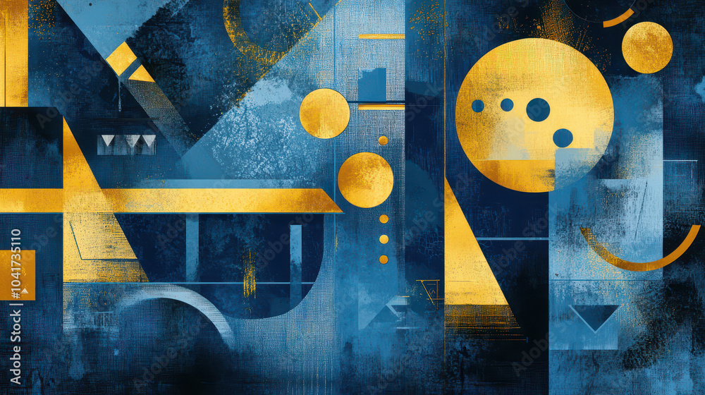 Retirement Planning Illustration: Professional Blues and Golds with ...