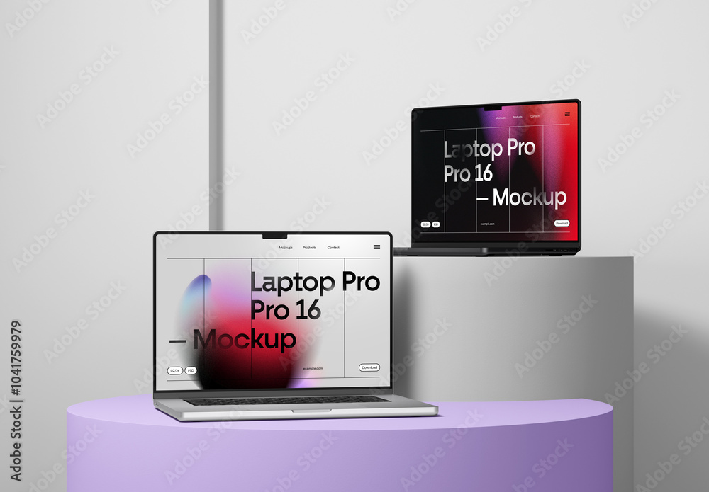 Laptop Composition Mockups Stock Template | Adobe Stock