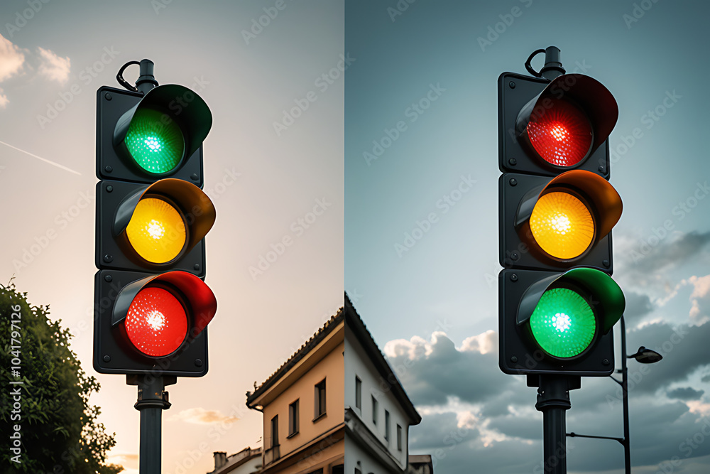 traffic light turned suddenly removing red yellow green lights ...