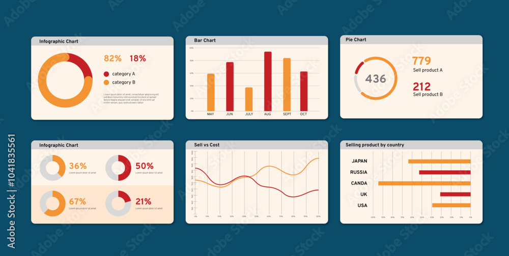 Elements of infographics. Use in presentation templates, flyer and ...