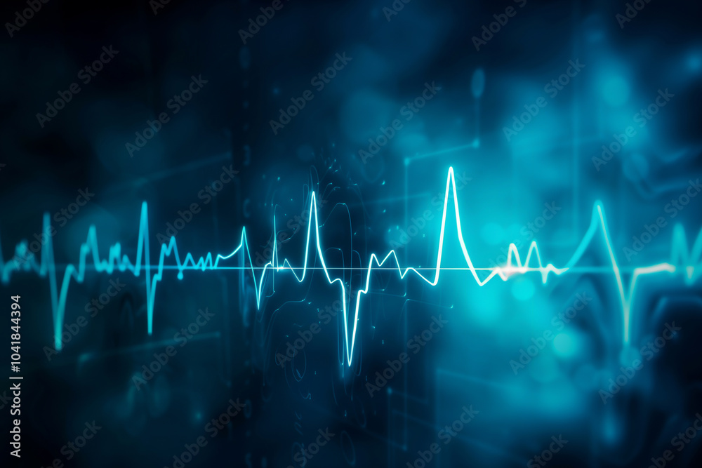 Audio soundwave scope signal as an abstract background depicting a ...