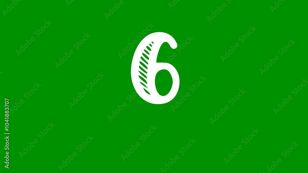 counting numbers 1-20 animation on green screen. counting numbers in ...