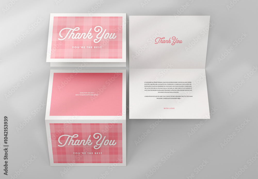 Greeting Folded Card Mockup Stock Template | Adobe Stock