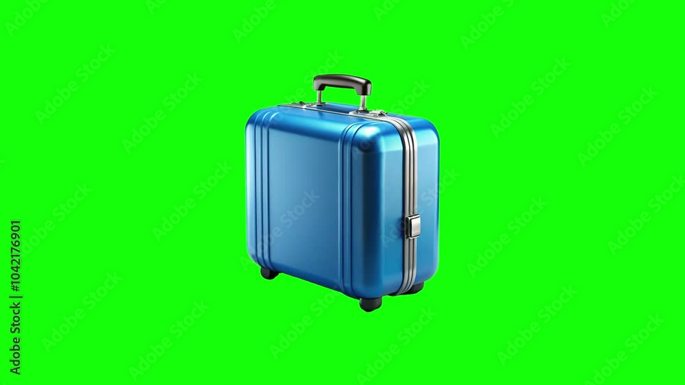 Suitcase with luggage green screen animation motion graphic with chroma ...