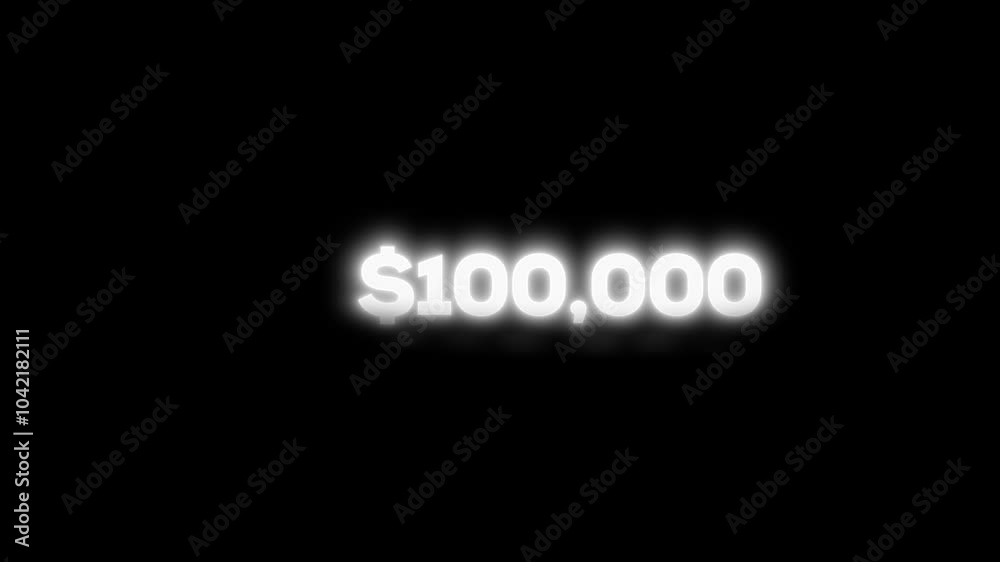 $100,00 countdown- transparent money countdown - $100,000 - Motion ...