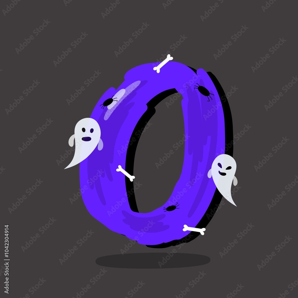 Cartoon Halloween font, evil type, funny scary typeface, spooky monster ...