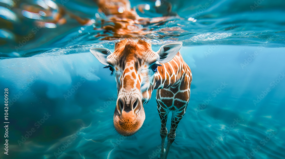 Breathtaking image of a giraffe an extraordinary sight effortlessly ...