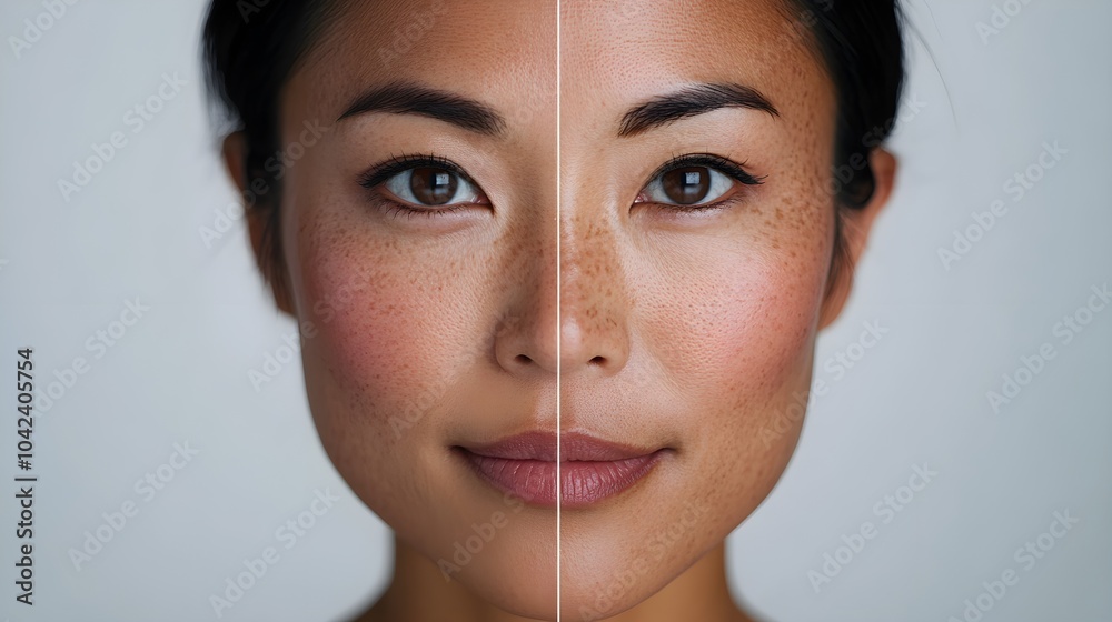 Gradual melasma pigmentation fading video, highlighting the skin's ...