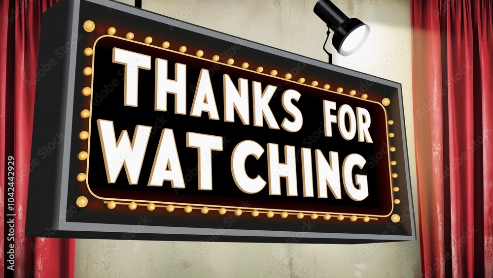 The text "Thanks for Watching" is displayed in an old-style movie ...