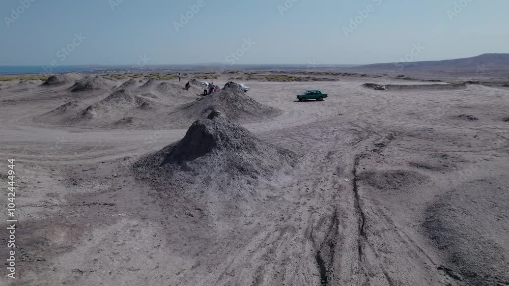 Stunning aerial drone footage of geological formations near Gobustan ...