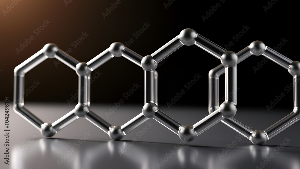 Foto de 3d illustration of Benzene ring use for chemistry chemical ...
