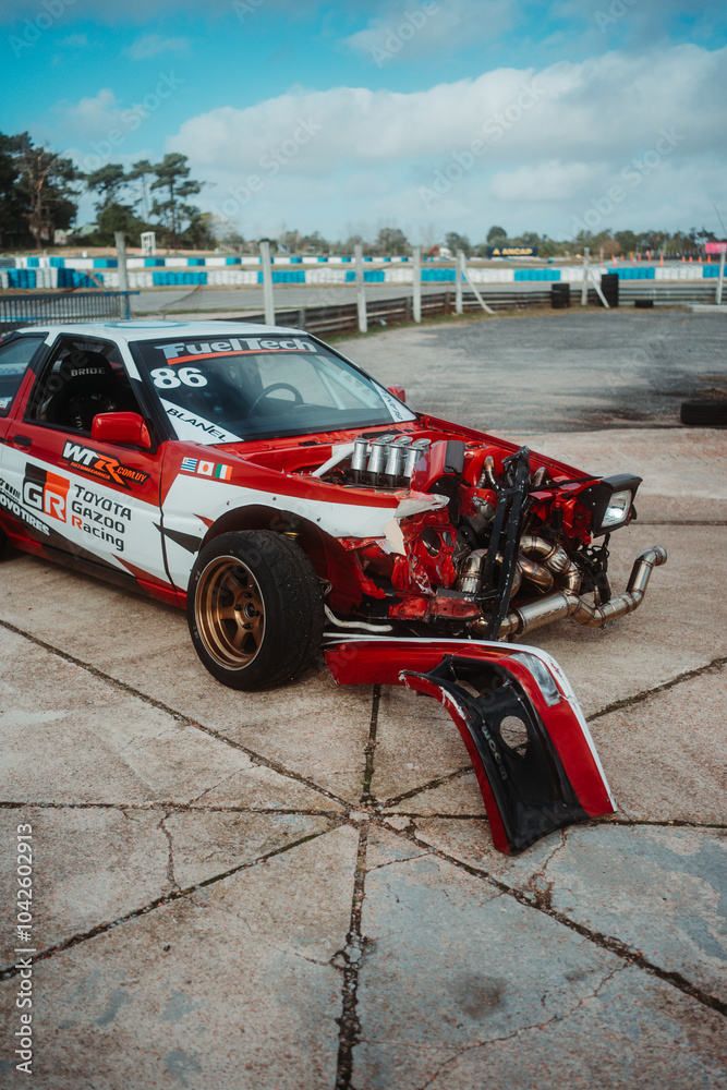 Uruguay's Only AE86 Toyota Corolla with a Ferrari engine crashed ...