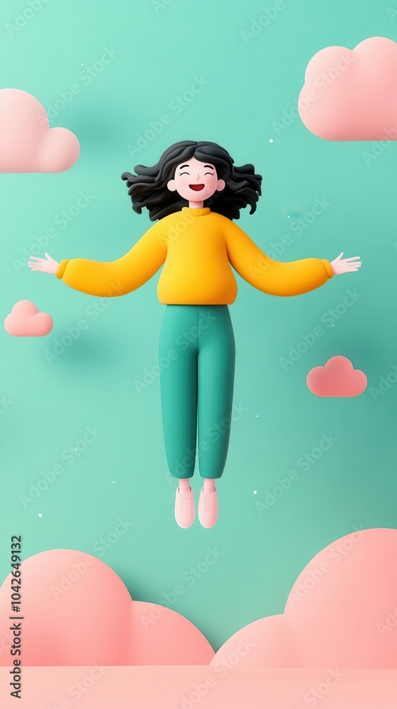 avatar jumping between 2D doodles and 3D environments, whimsical and ...