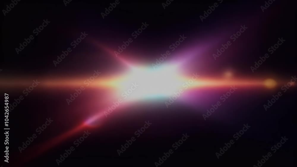 Engage mesmerizing 4K optical flare animations set black background ...