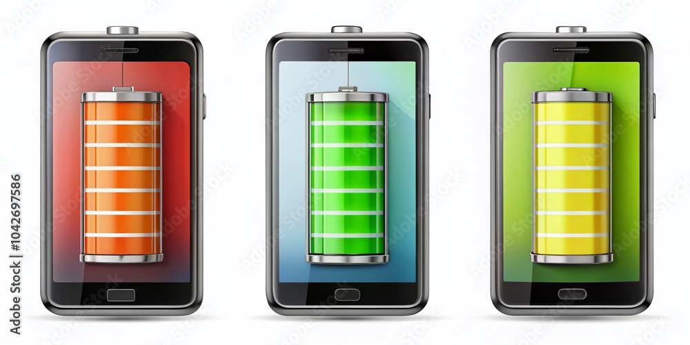 Smartphone Battery Charge Indicators for Visual Representation of ...