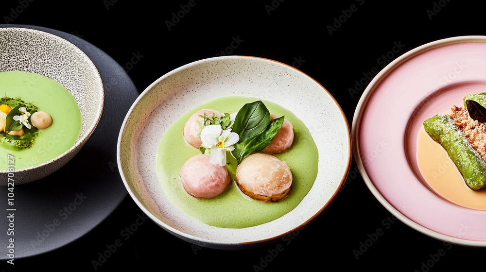 Modern, experimental, Michelin star gourmet fine dining photo shoot of ...