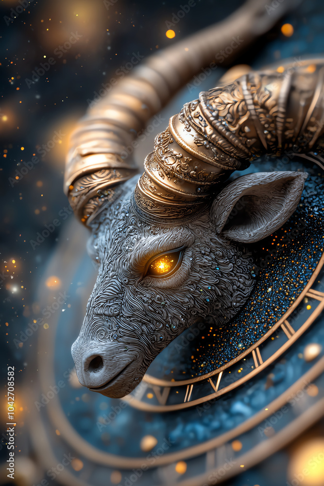 Majestic representation of a ram a stunning fusion of art and mythology ...