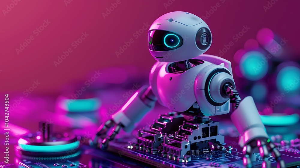 Applying diy ai to build a robot on an arduino board on a purple ...