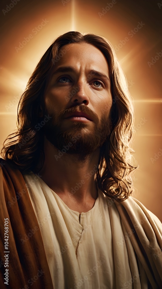 Ethereal Portrait of Jesus Christ the Revered Savior of Christianity ...