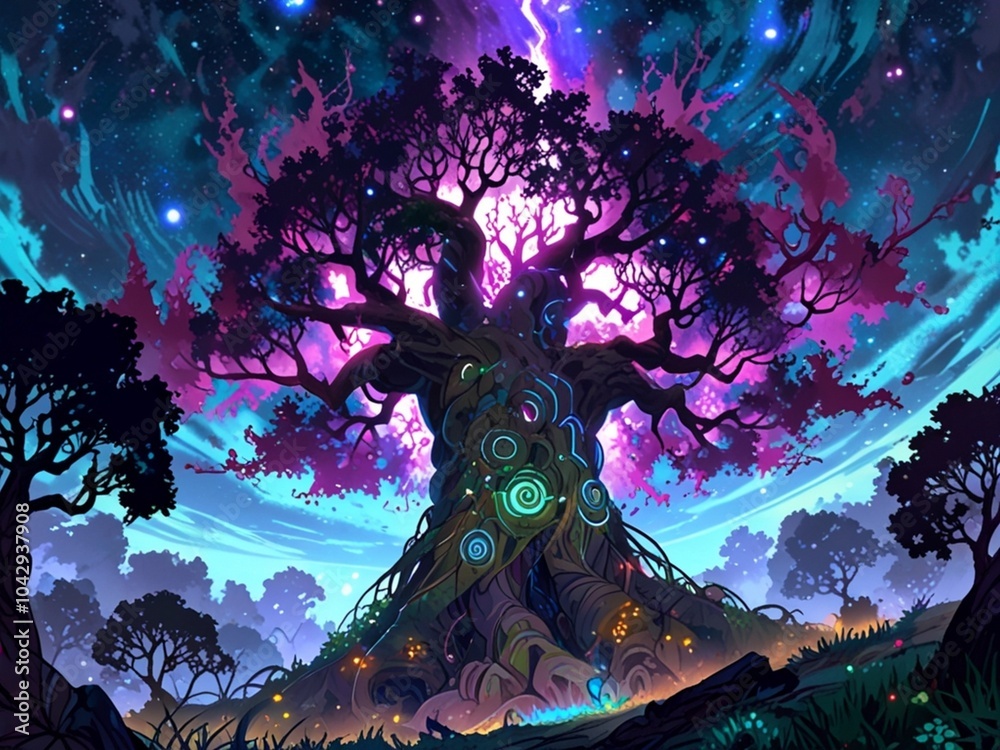 Eye-catching Tree made uniquely designed with vibrant and bright colors ...