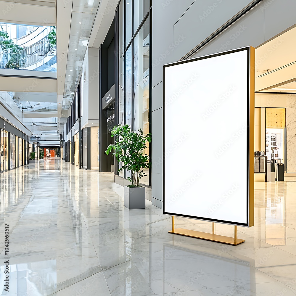 Light box display inside a contemporary shopping mall A large ...