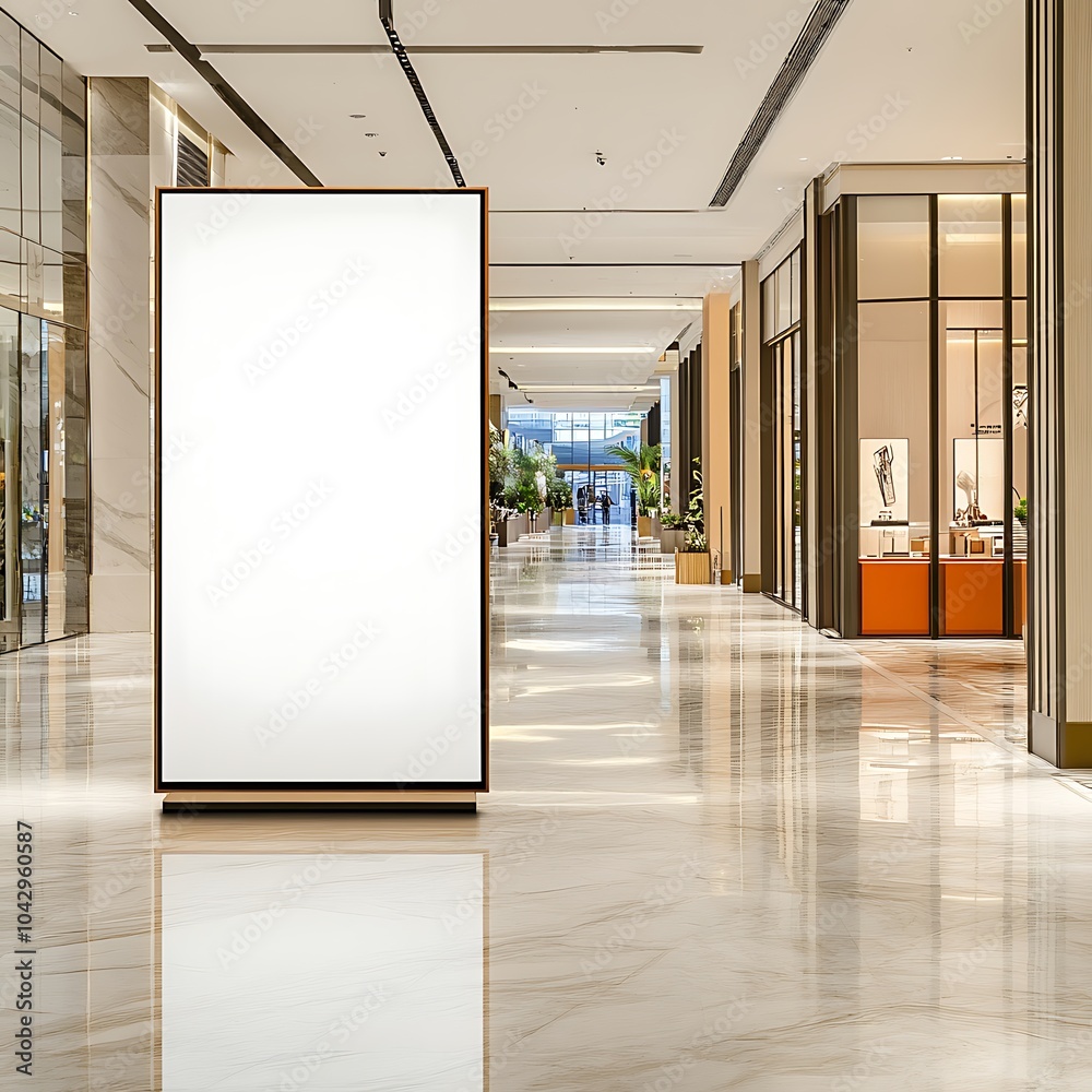 Light box display inside a contemporary shopping mall A large ...