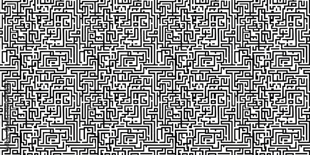 Seamless maze pattern with a complex, labyrinthine design. seamless ...
