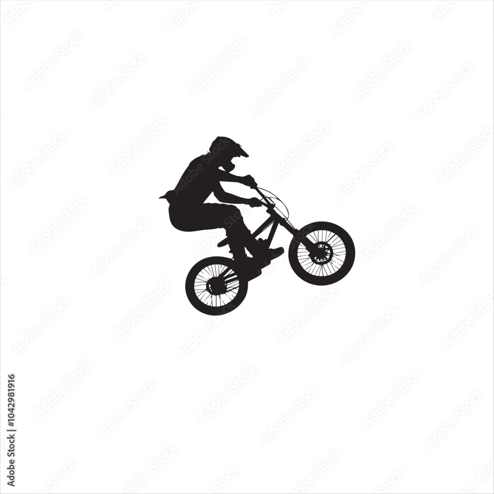 BMX bike player vector illustration for icon, symbol or logo. BMX bike ...