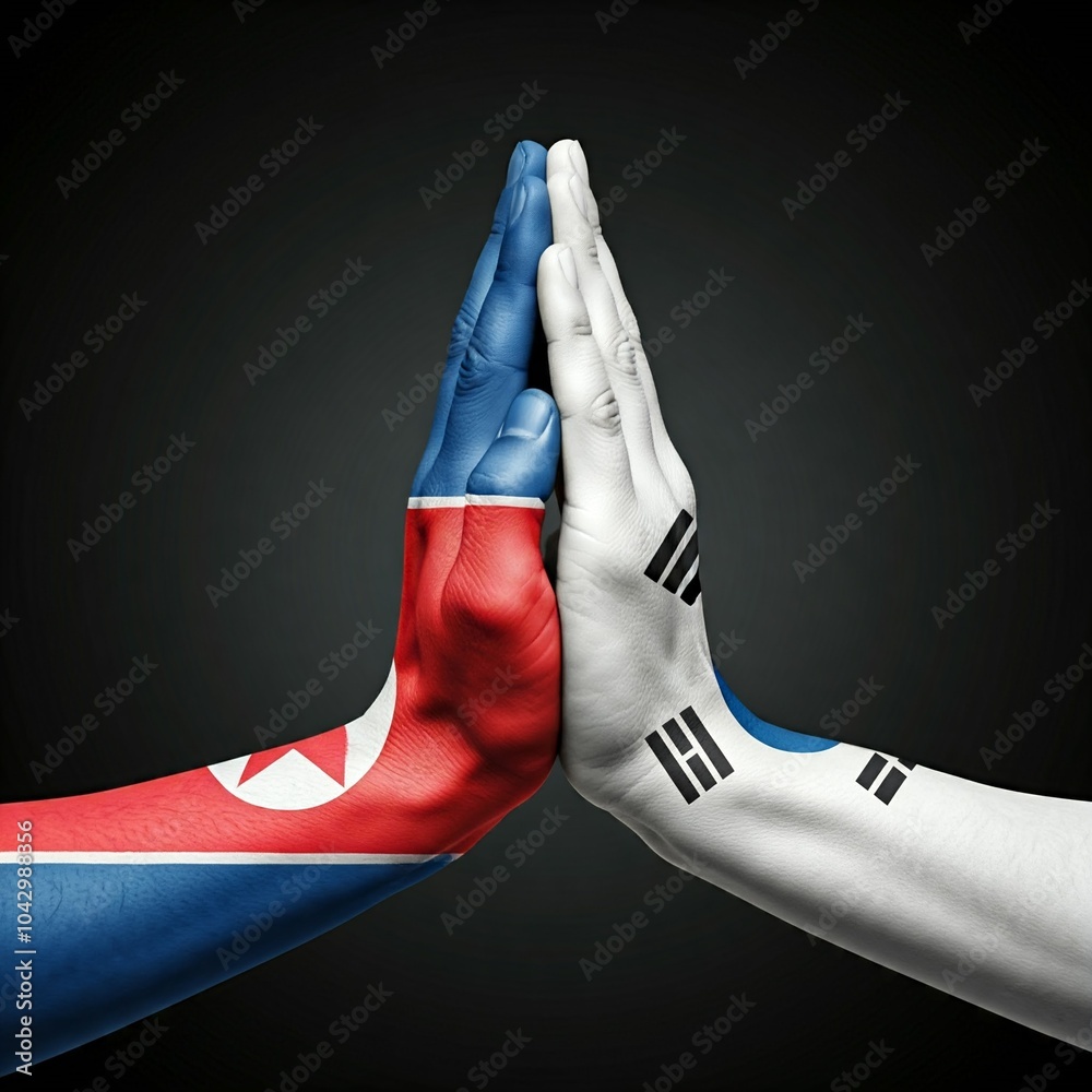 hand, glove, flag, sign, finger, gesture, symbol, painted, ok, North ...