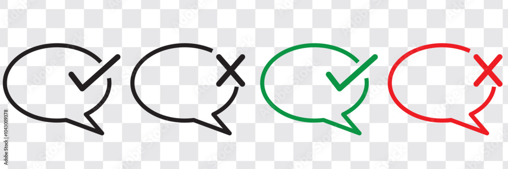 CheckMark vector icon. Set of simple check mark. Green check mark icon ...