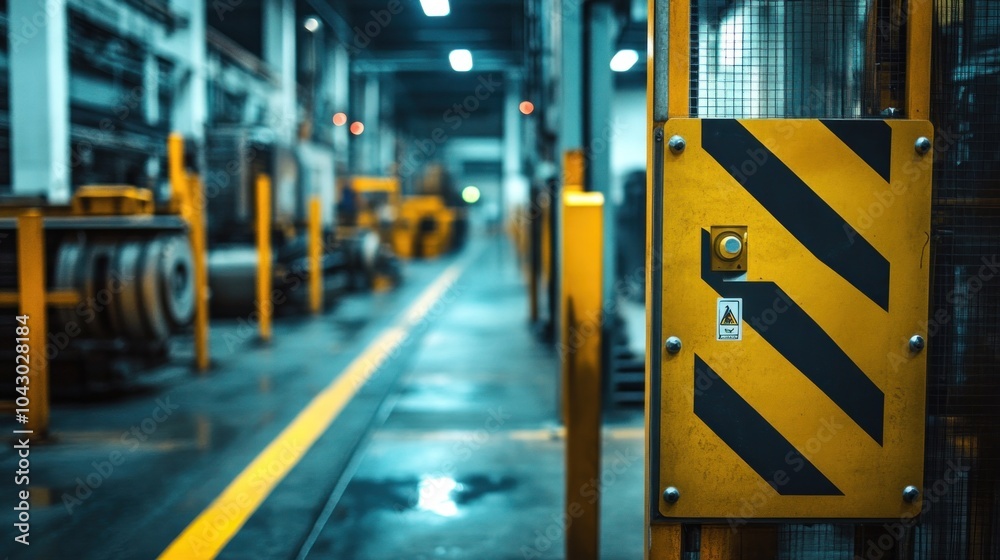 Machine safety guarding, showcasing protective barriers and shields ...