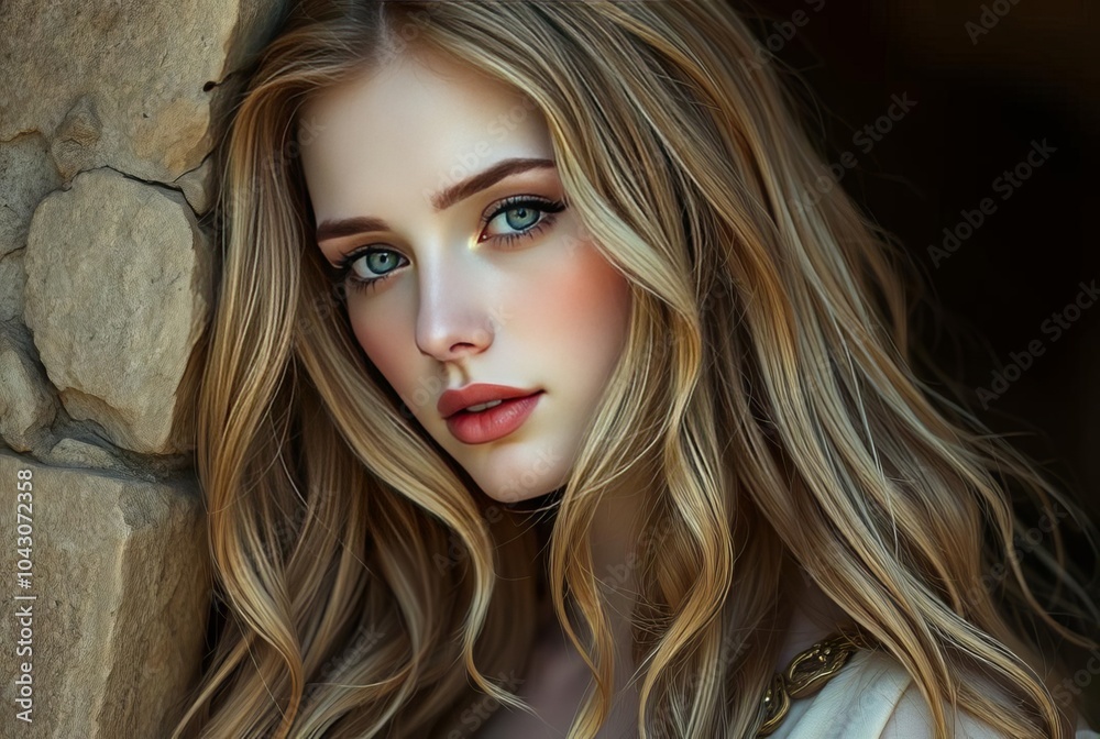 Lysara A beautiful woman with skin as pale as alabaster and hair Stock ...